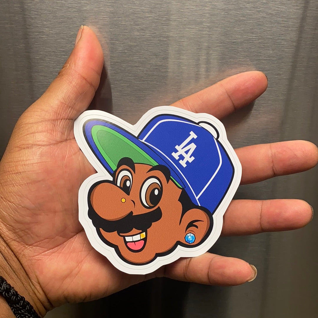 Mario Brutha Sticker / Blue – Sleep Dawg Designz
